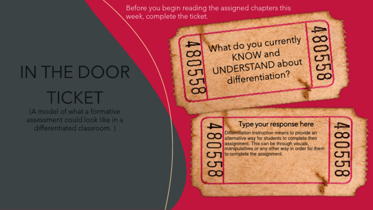 In The Door Ticket Week 1 | PDF