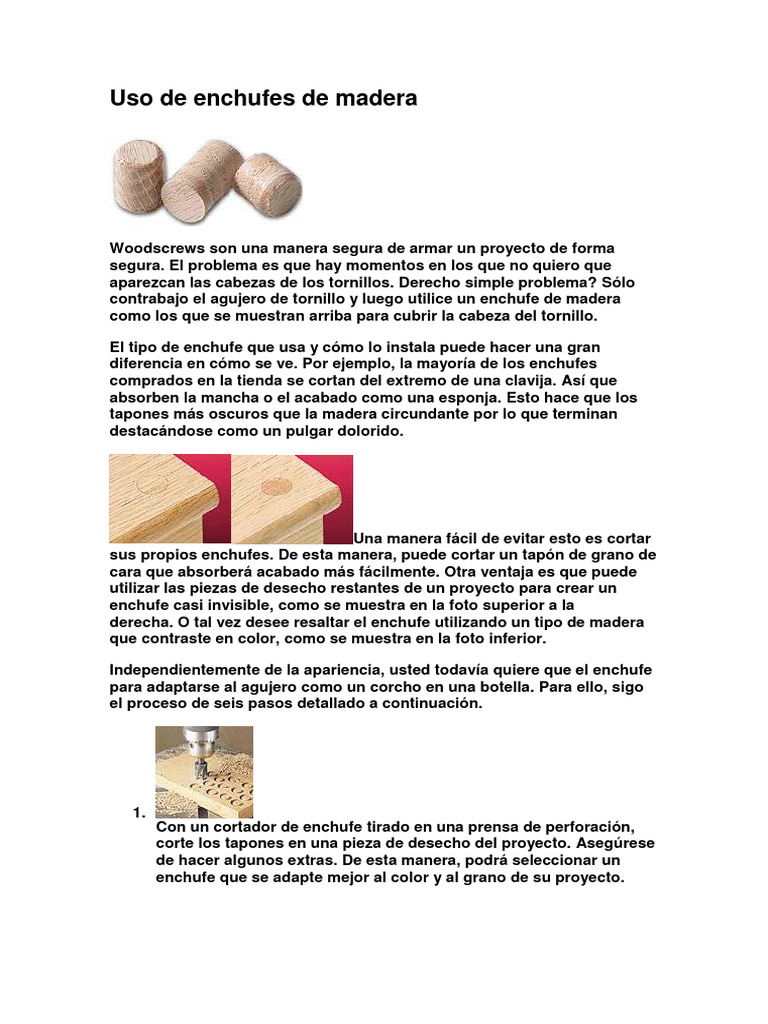 Uso de Enchufes de Madera | PDF | Enchufes y tomas de corriente alterna ...