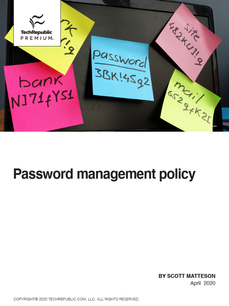 TRP_Password_Management_Policy | PDF | Password | Information Security