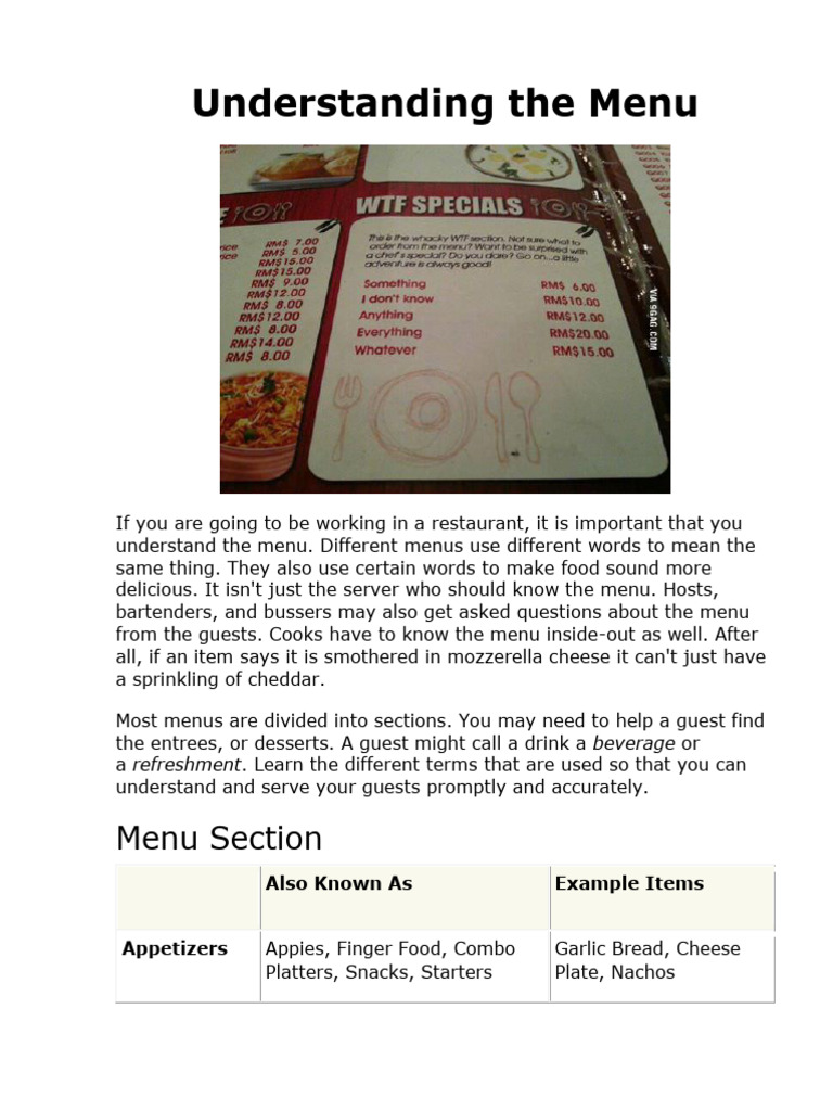 Menu English | PDF | Menu | Drink