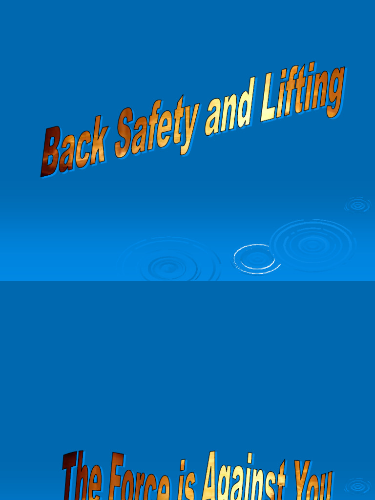Back Safety and Lifting | PDF | Lever