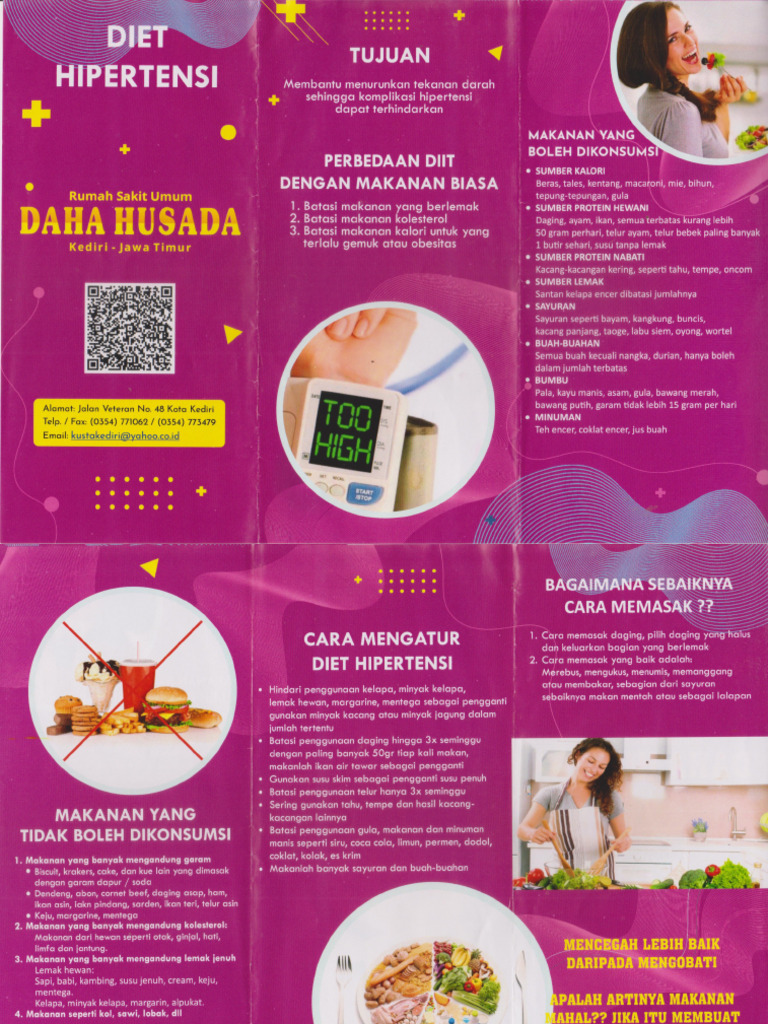 Leaflet Diet Hipertensi | PDF
