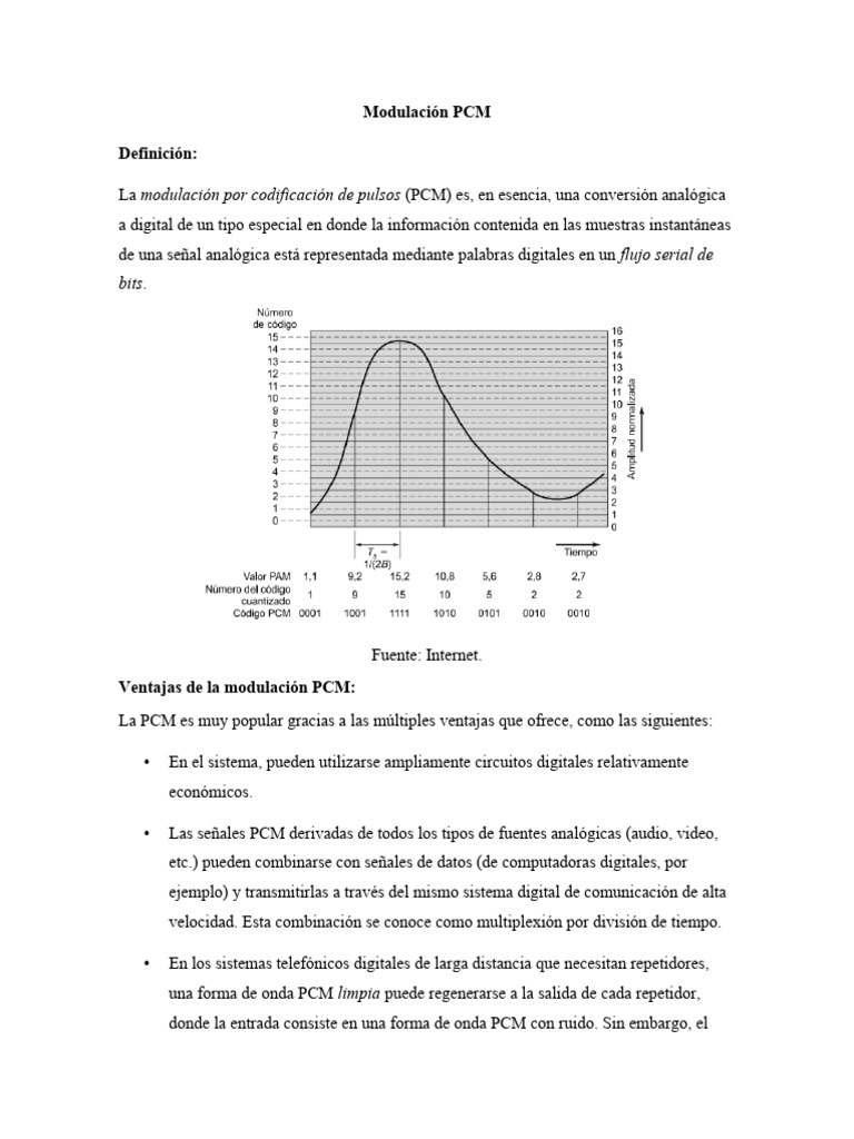 Modulación PCM | PDF | Modulación | Señal analoga