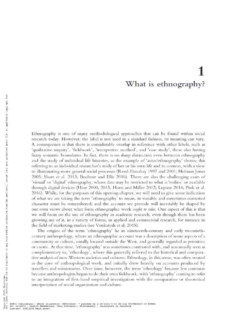 Ethnography Principles In Practice Pdf