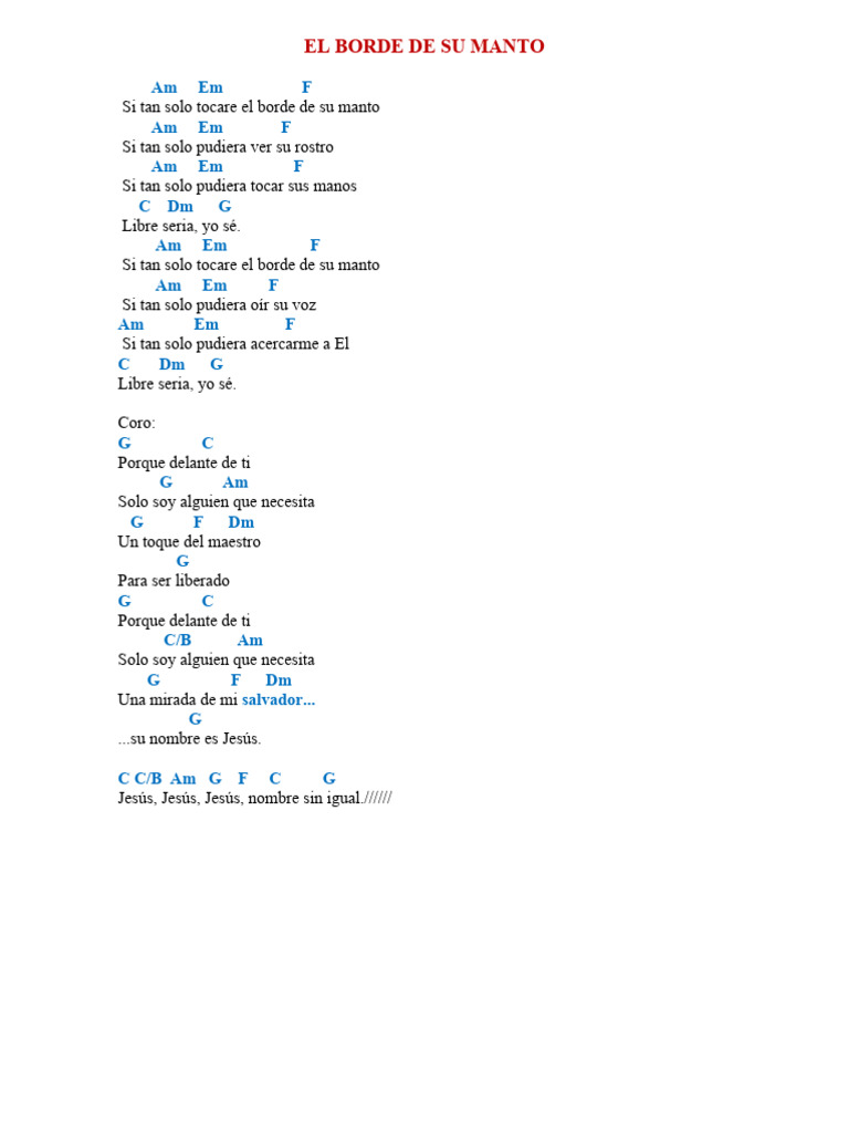 El Borde de Su Manto | PDF | Poesía