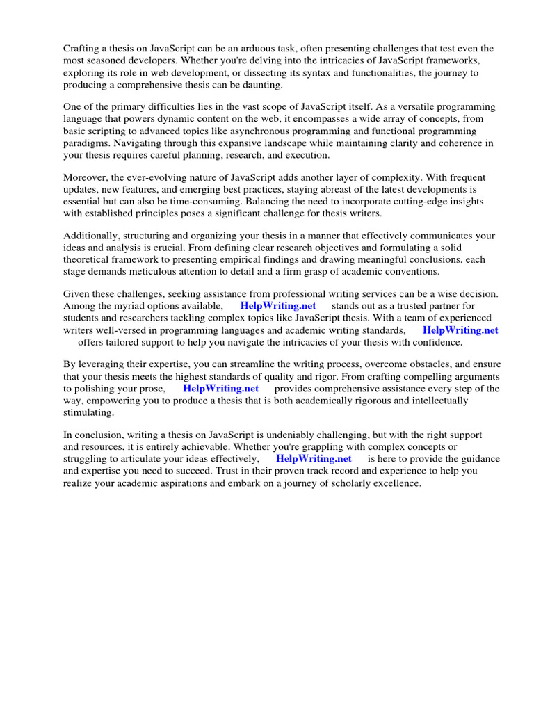 Thesis Javascript | PDF