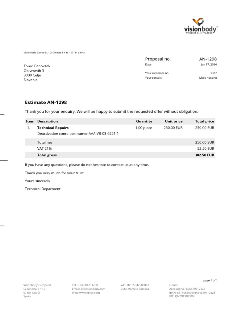 Visionbody Deactivate Old User | PDF
