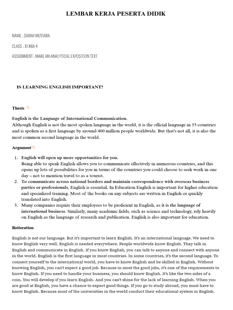 Sarah Doc3 | PDF | English Language | Learning