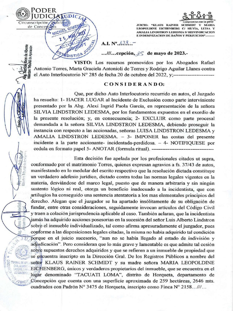 Acuerdo y Sentencia Corte Suprema de Justicia Paraguay | PDF
