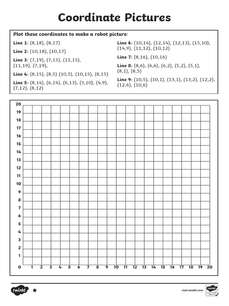 t2 M 4840 Robot Coordinates Differentiated Activity Sheets - Ver - 3 | PDF