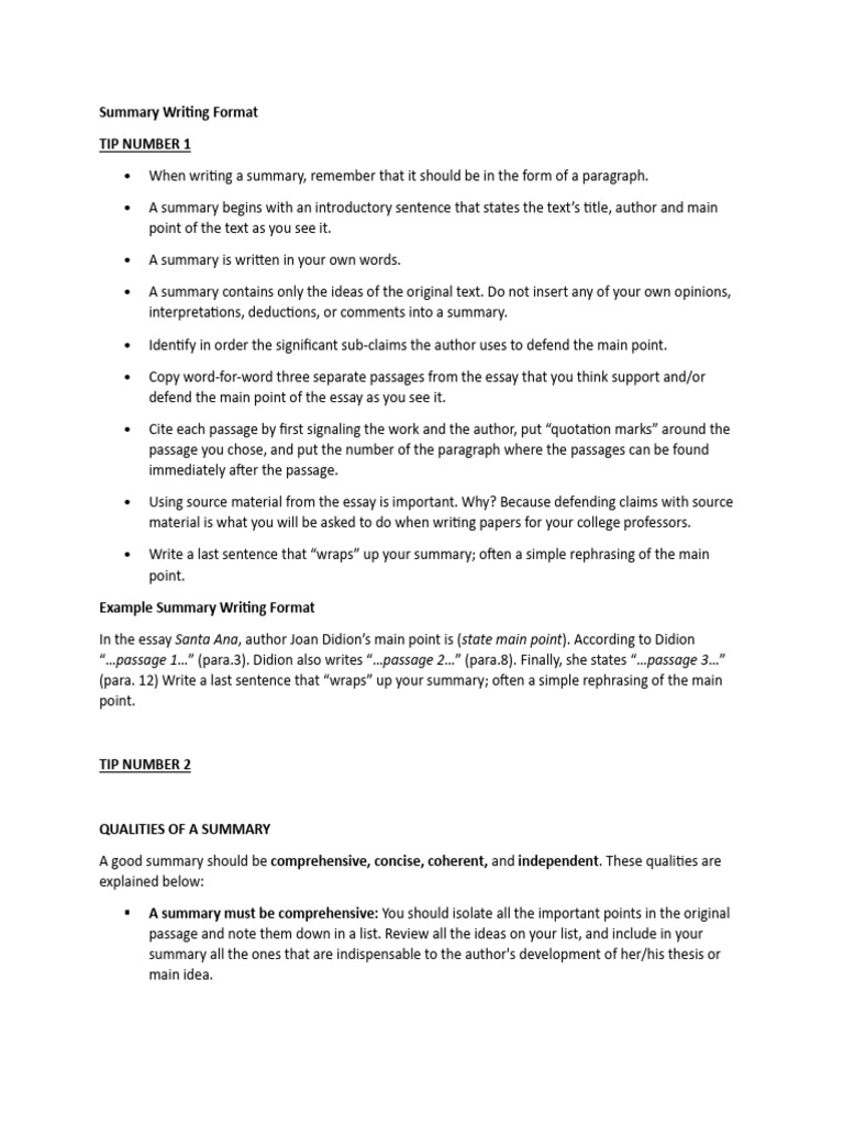 SUMMARIZING | PDF | Paragraph | Writing