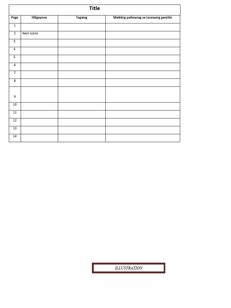 Story Template | PDF