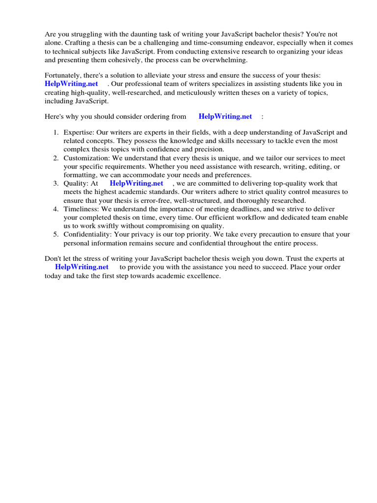 Javascript Bachelor Thesis | PDF | Thesis | Data