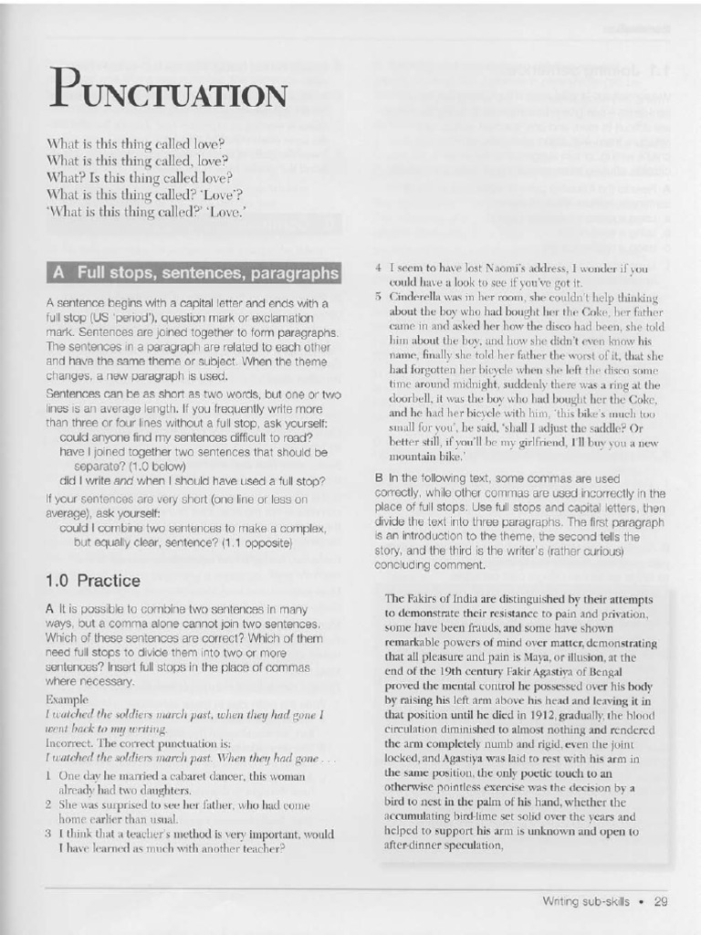 Advanced Writing Punctuation Chapter | PDF