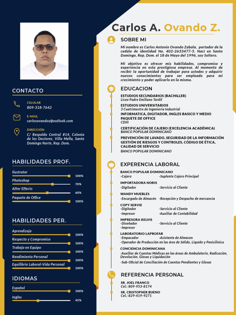 Carlos Ant. Ovando Zabala CV | PDF