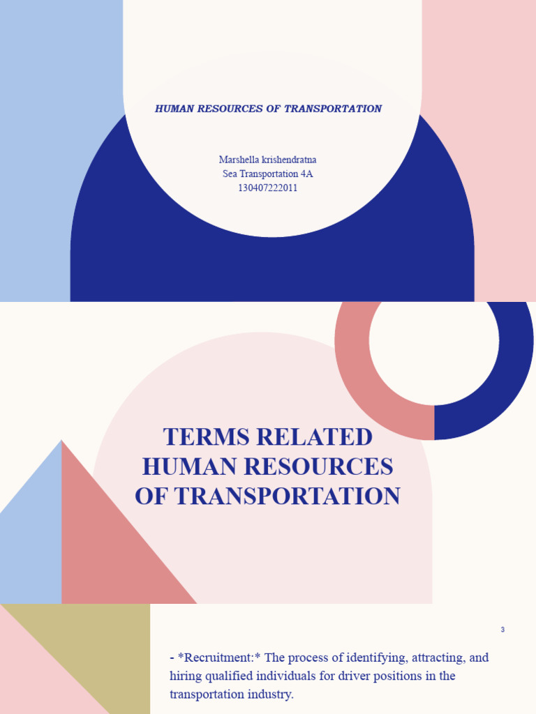 Human Resources of Transportation | PDF