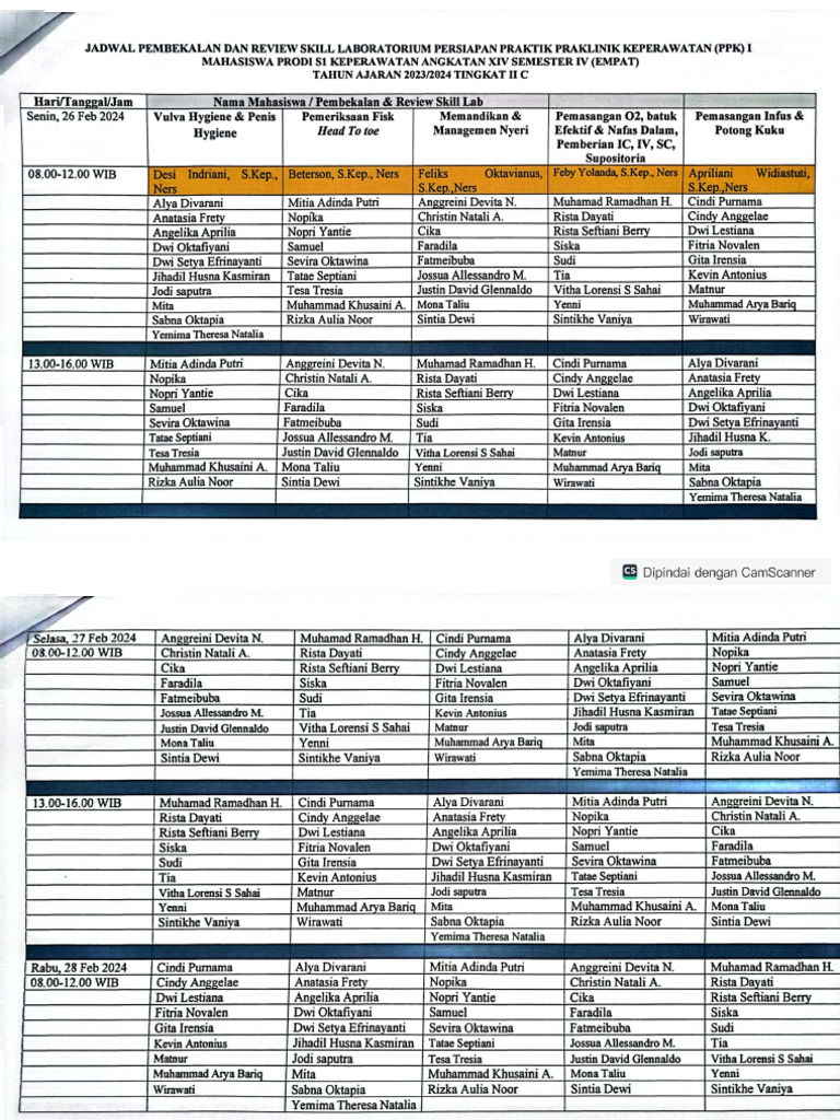 Jadwal Pengayaan Tk.2C | PDF