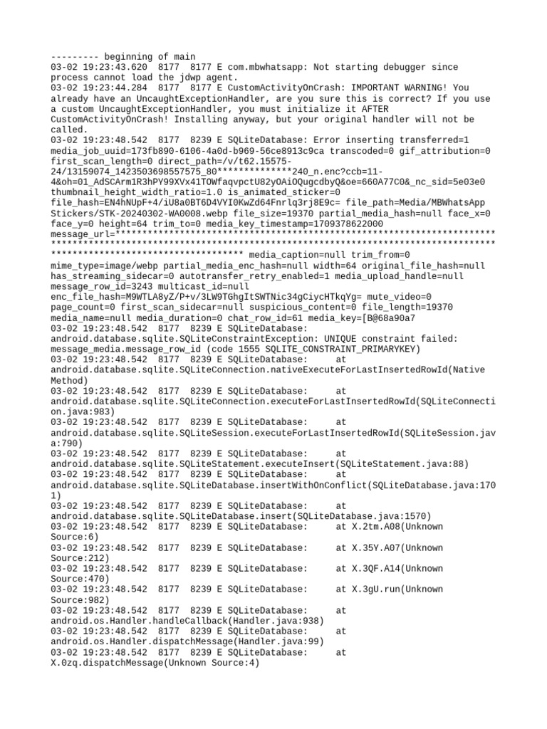 logcat | PDF | Java (Programming Language) | Databases