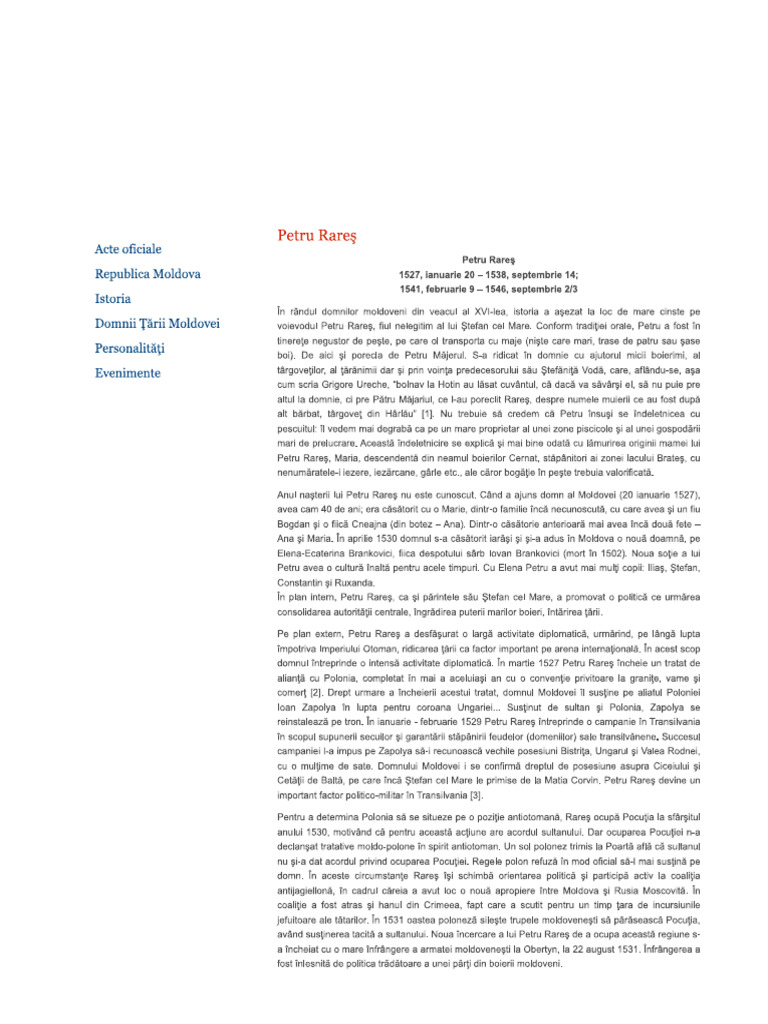 Petru Rares | PDF