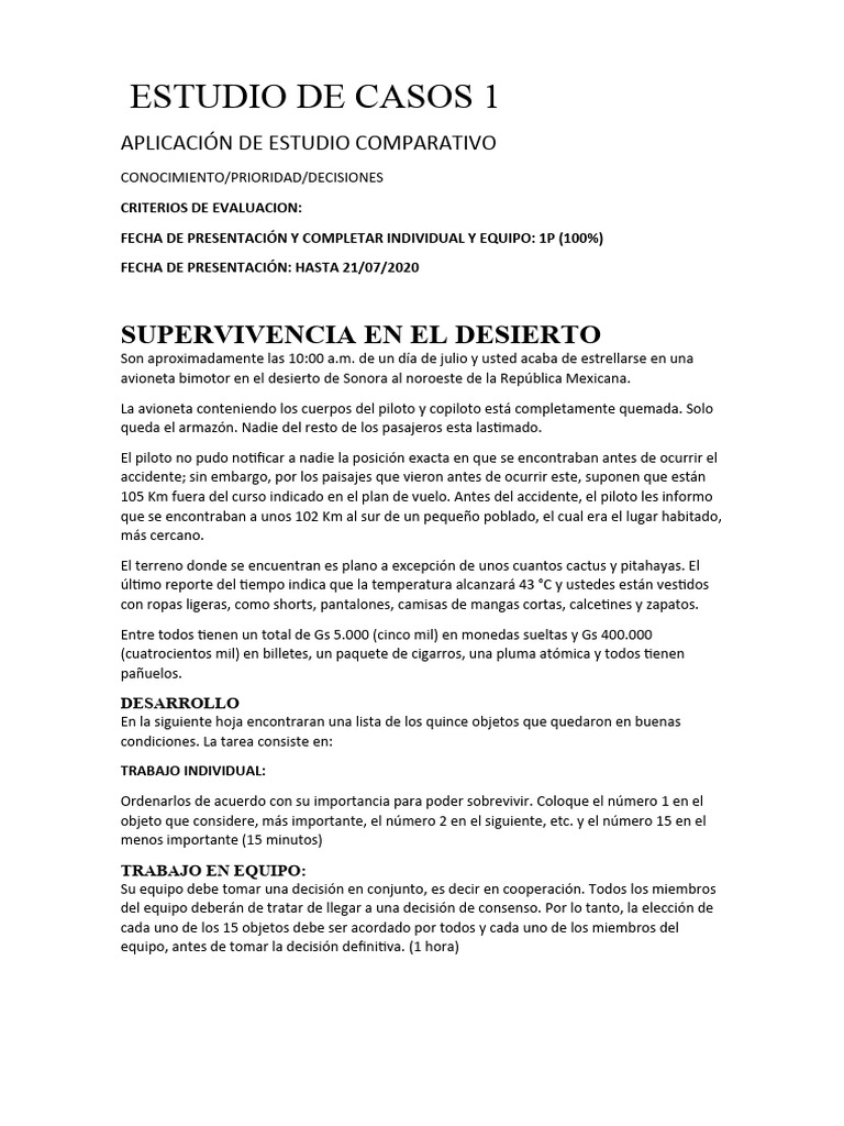 Estudio de Casos 1 DSI - R | PDF