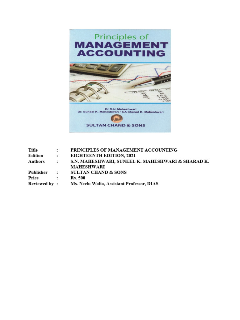 Principles of Management Accounting | PDF | Capital Budgeting ...