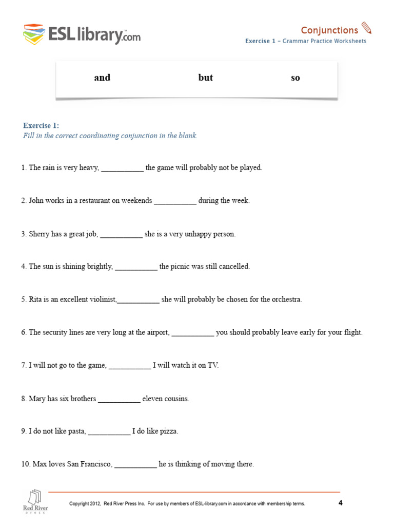 Seatwork 6 - Conjunctions | PDF