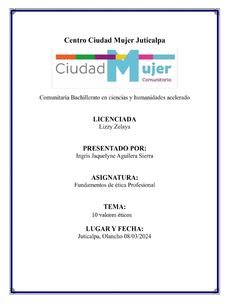 10 Valores Eticos | PDF | Autoajuda