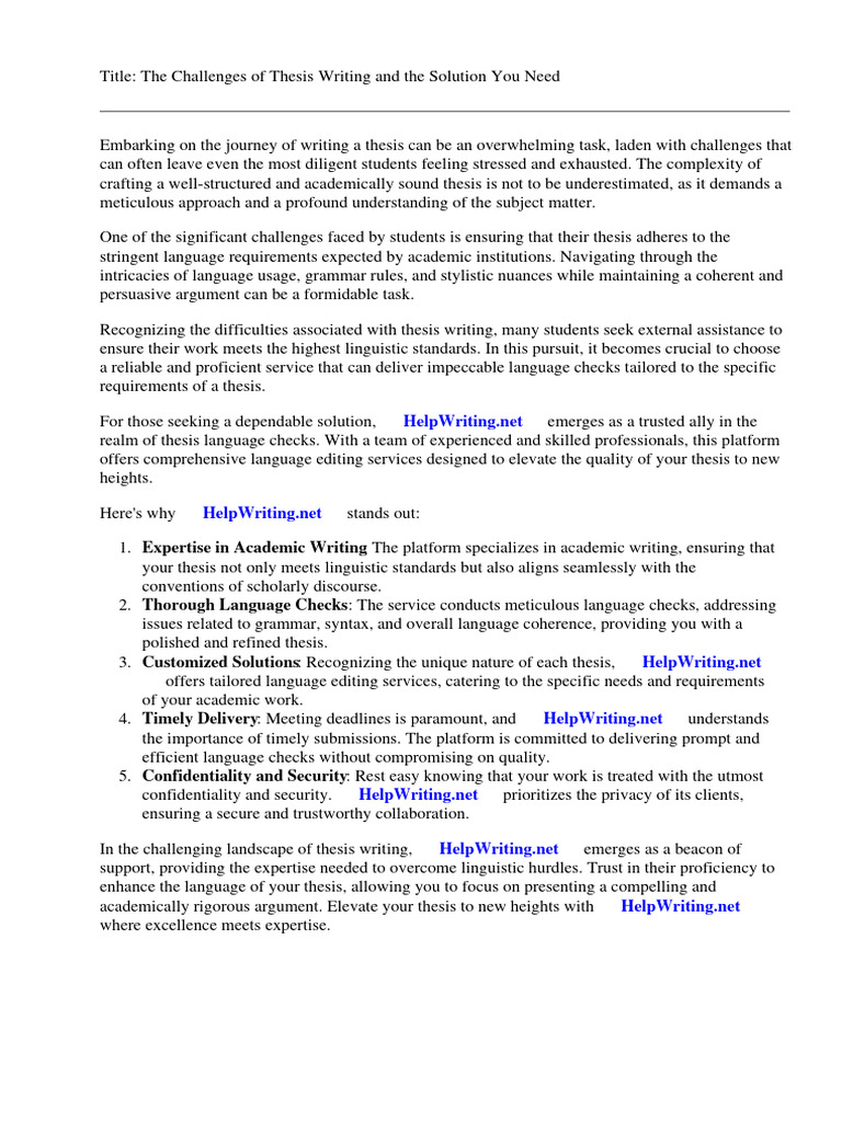 Thesis Language Check | PDF | Thesis | Essays