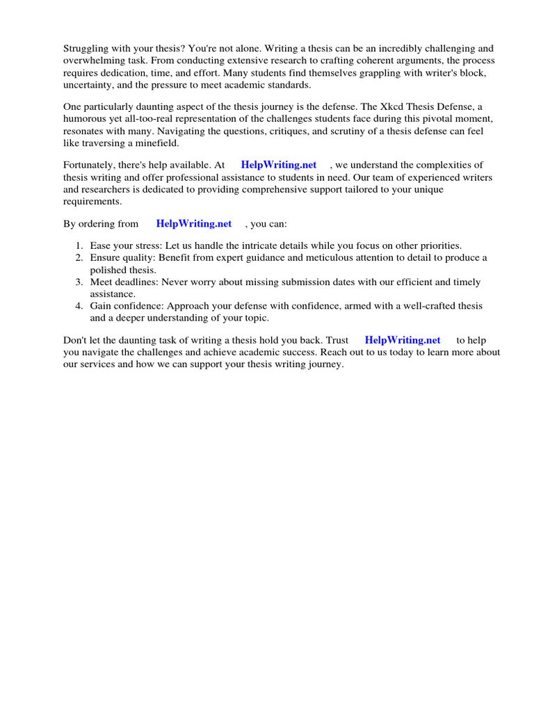 XKCD Thesis Defense | PDF | Thesis | Essays