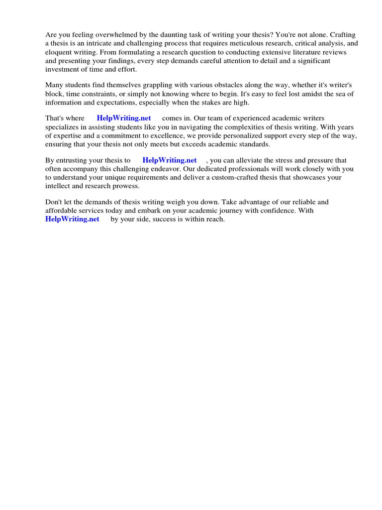 Thesis Thank You Page | PDF