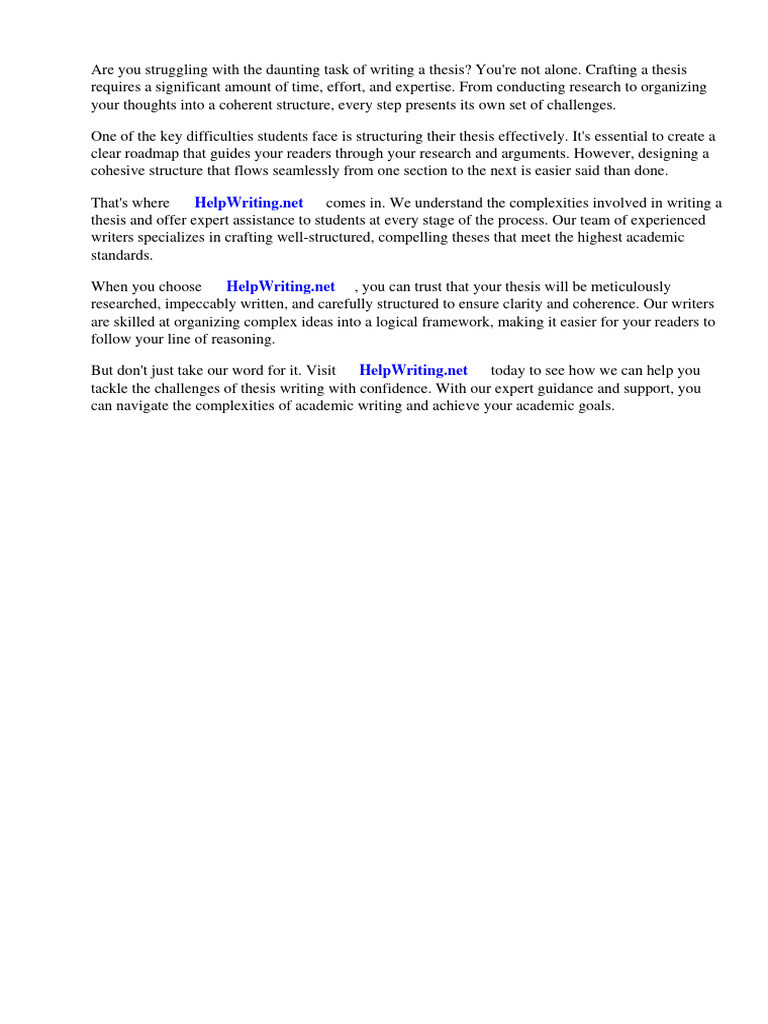 Thesis Structure Diagram | Download Free PDF | Thesis | Methodology