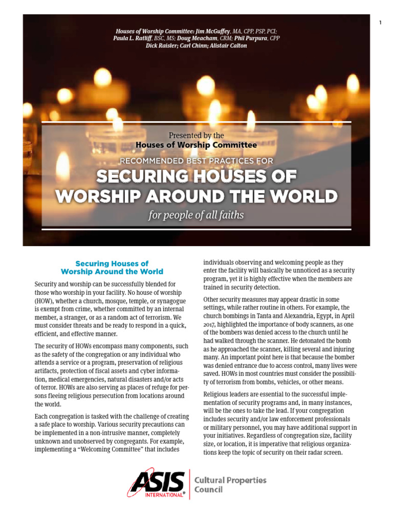 Best Practices Securing Houses of Worship | PDF Best Practices Securing Houses of Worship | PDF