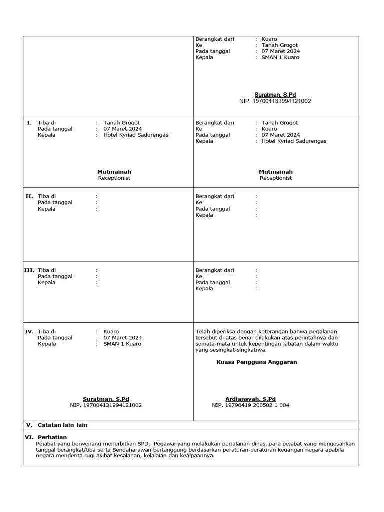Visum Sekolah Terbaru | PDF
