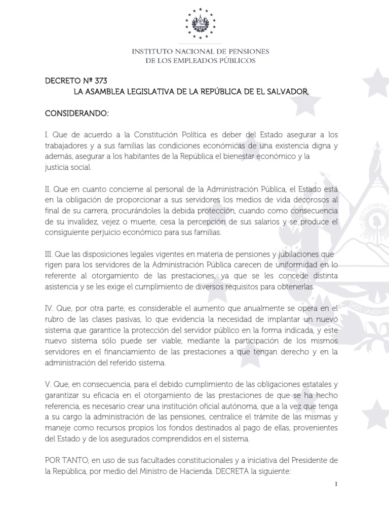 Ley Inpep | PDF | Pensión | Salario