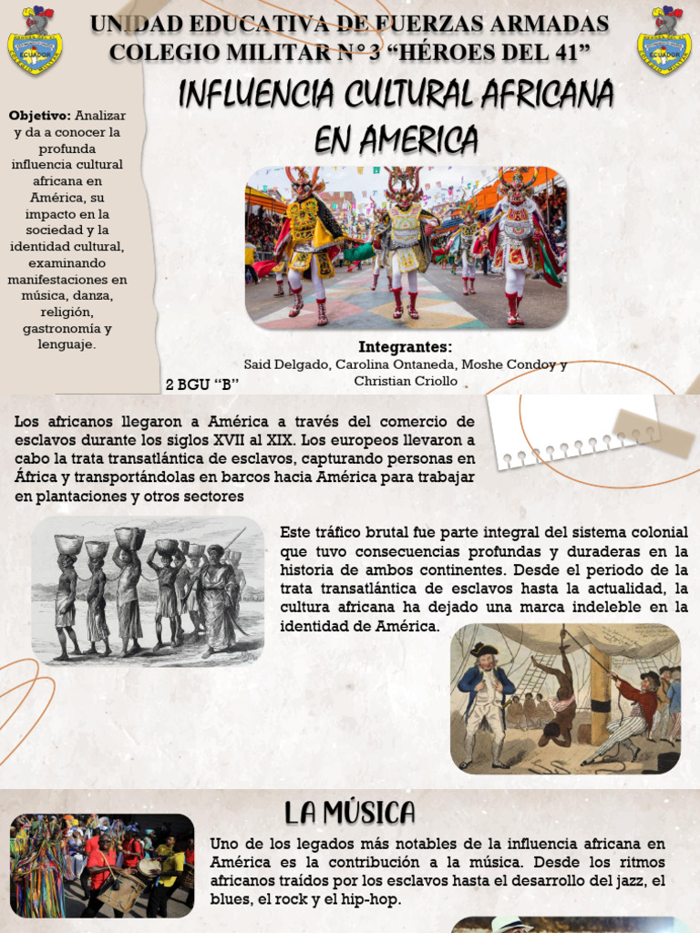 Influencia Cultural Africana en America | PDF | Bailes | Américas