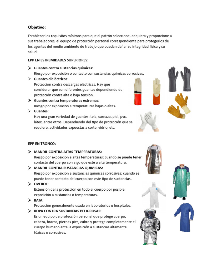 Nom 017 Stps | PDF | Guante | Laboratorios