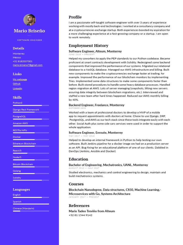 CVMario Briseño | Download Free PDF | Amazon Web Services | Python (Programming Language)