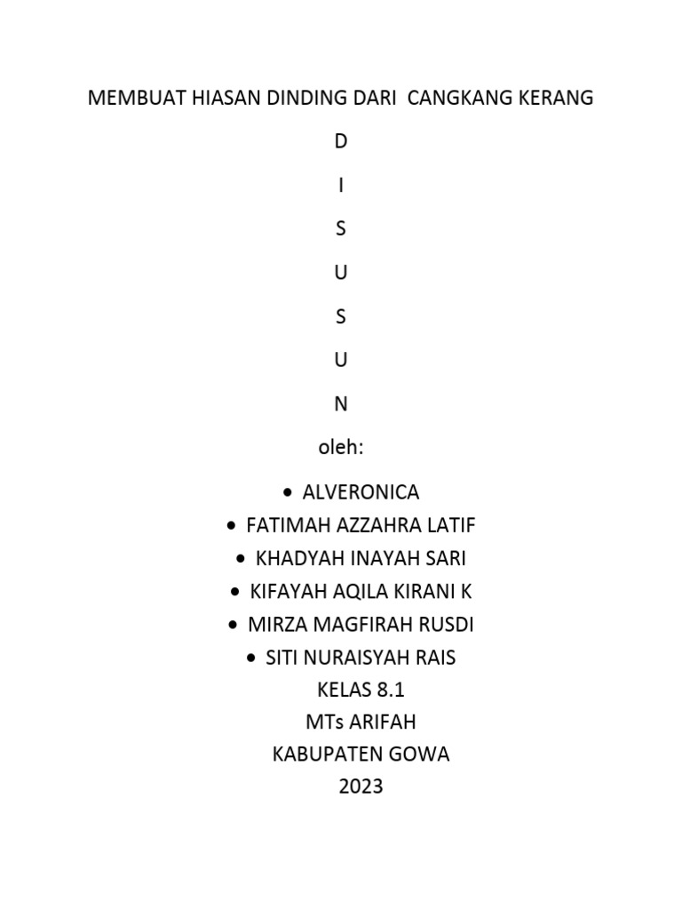 Hiasan Dinding dari Cangkang Kerang | PDF