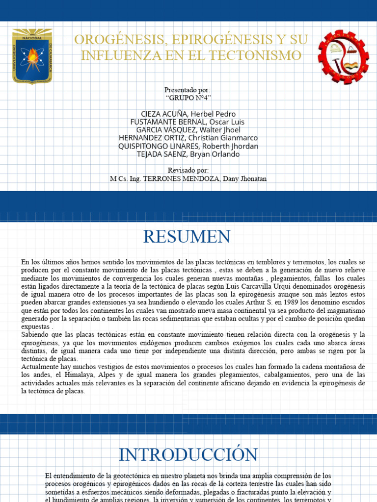 Orogénesis, Epirogénesis y Su Influenza en El Tectonismo | PDF