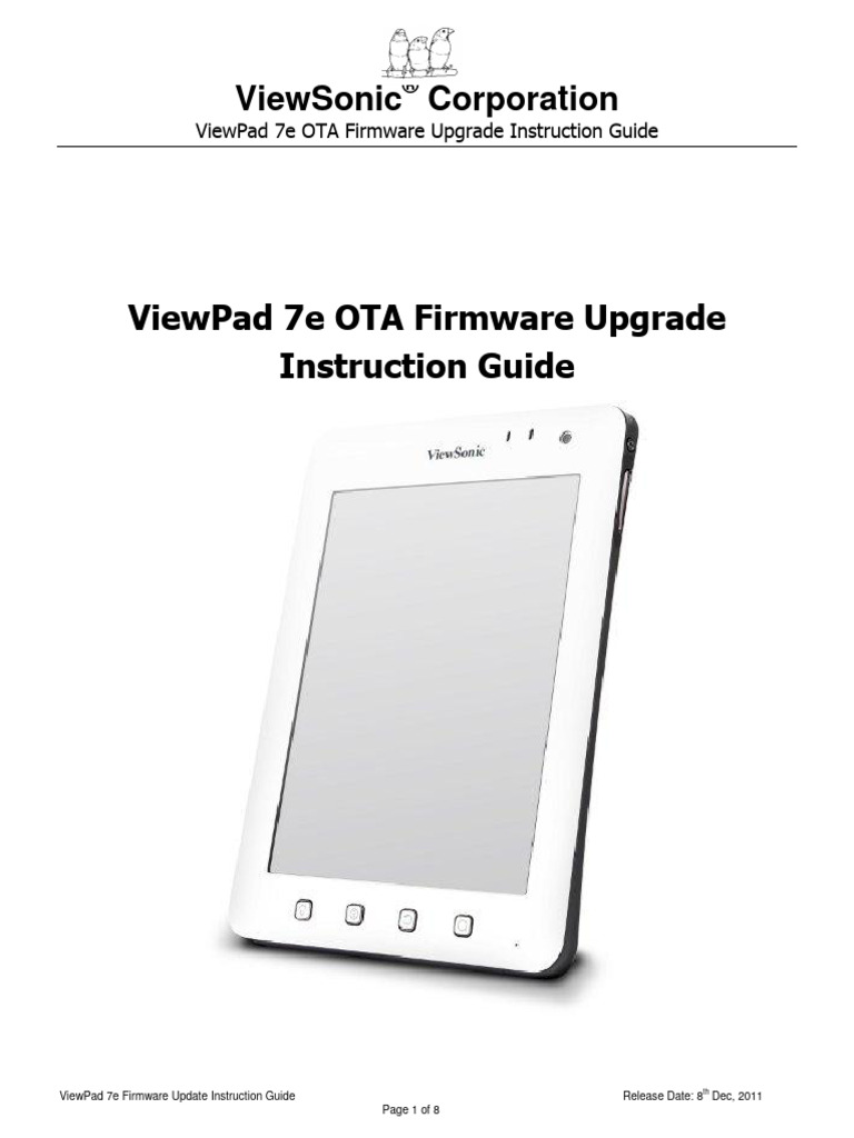 ViewPad 7e OTA Firmware Upgrade Instruction Guide | PDF | Software ...