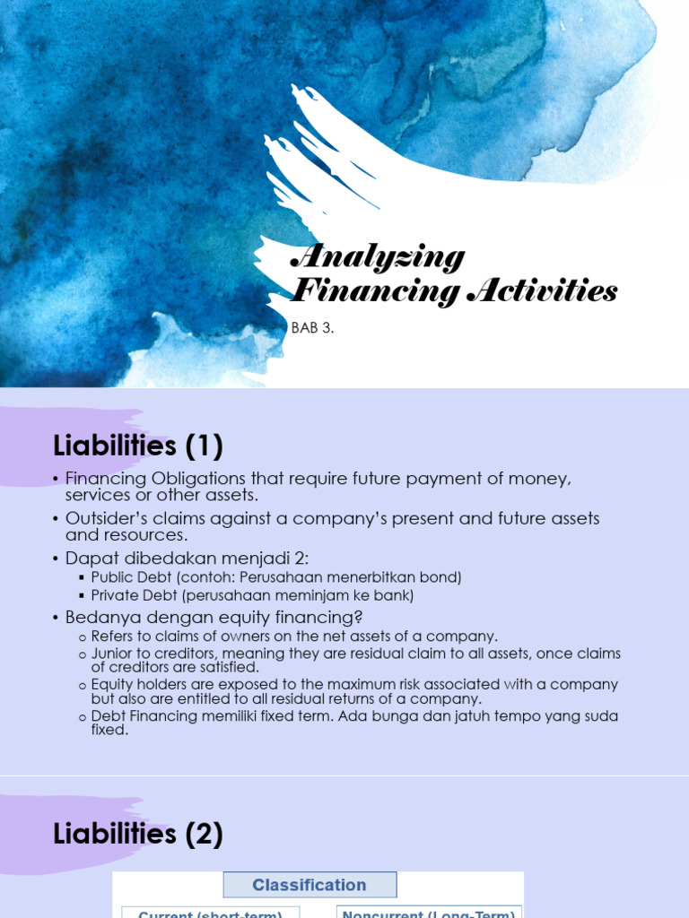 Analyzing Financing Activities | PDF | Equity (Finance) | Stocks