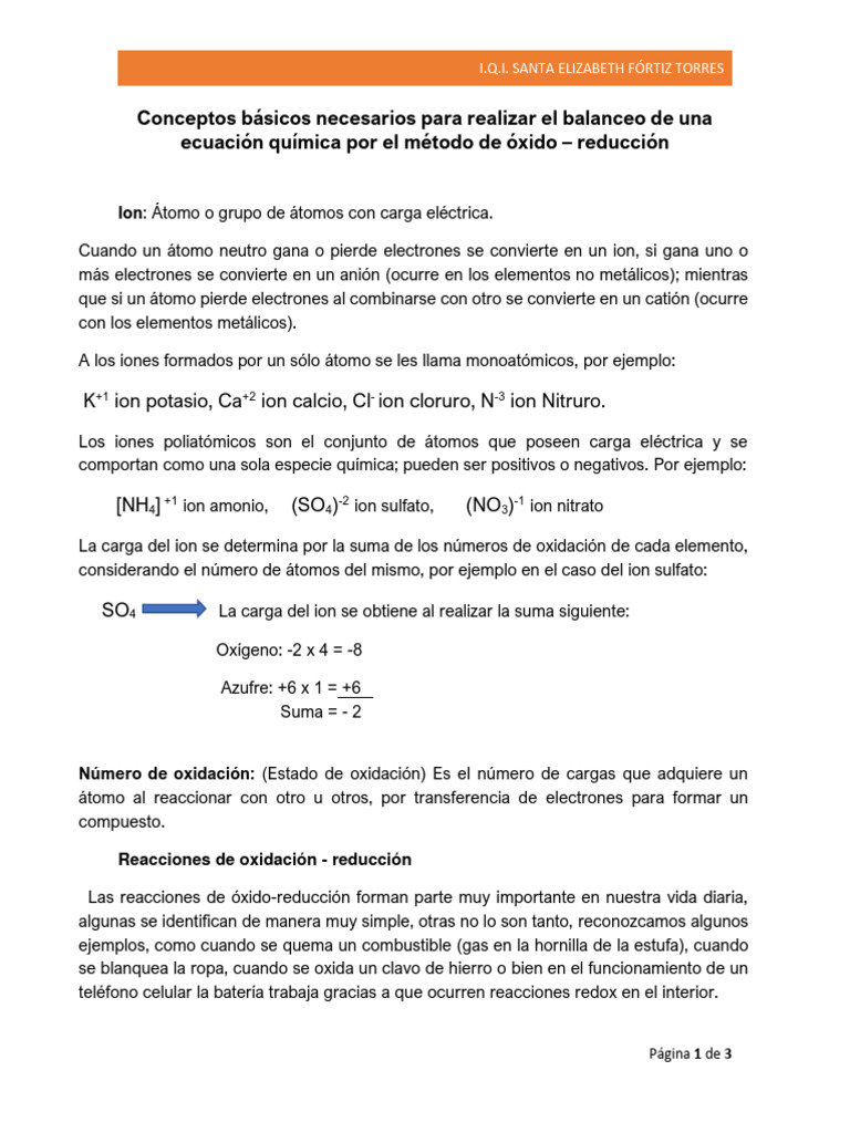 Introduccion Metodo Redox Pdf