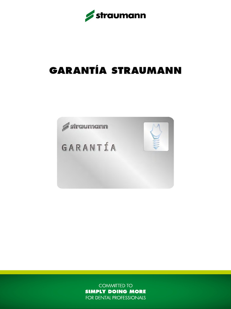 garantia straumann | PDF | Hueso | Enfermedades y trastornos