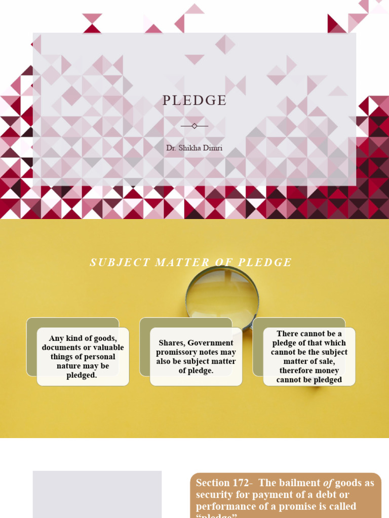 Pledge | PDF