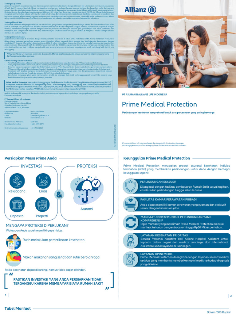 Ojk Revamp Brosur Prime Medical Protection v1.1 | PDF