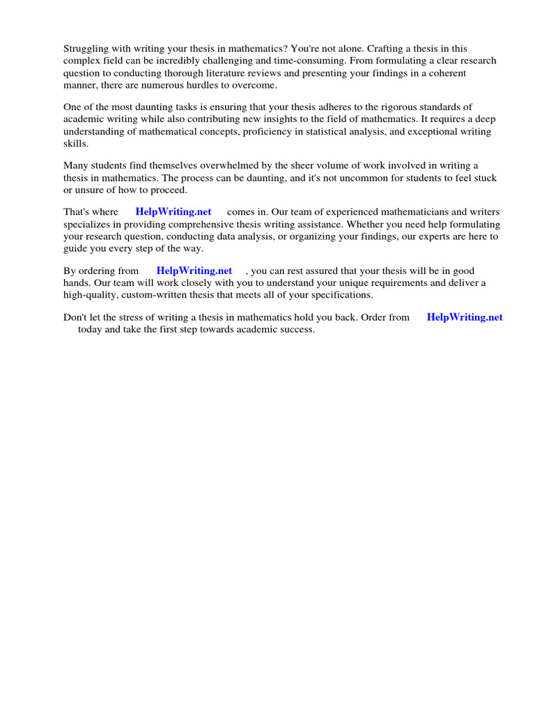 Sample of Thesis Title in Mathematics | PDF | Thesis | Methodology