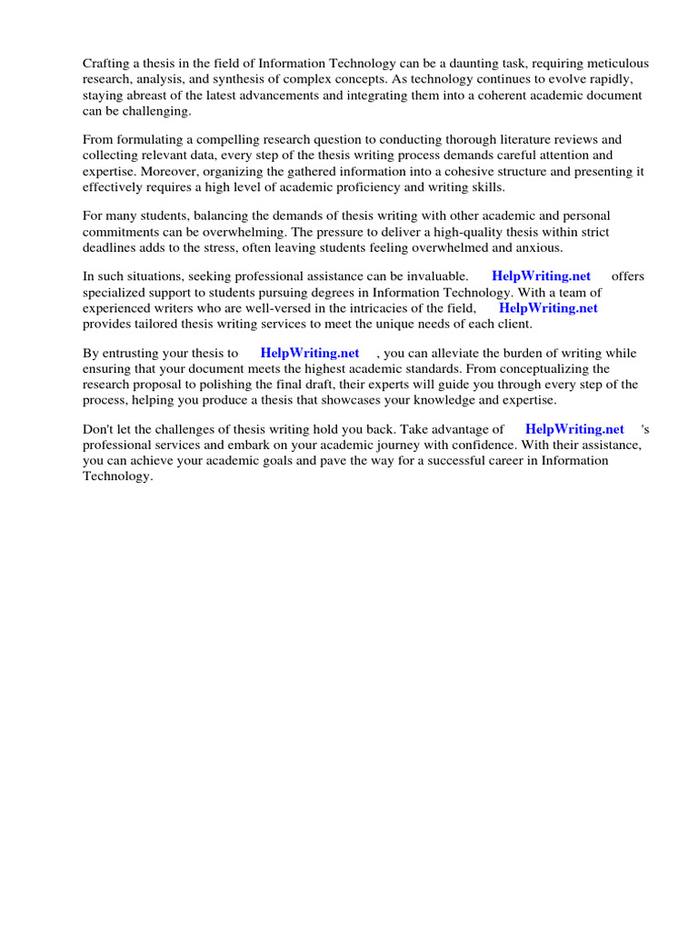 Sample Thesis of Information Technology | PDF | Essays | Thesis