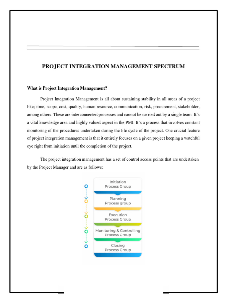 Project Integration Management Overview | PDF | Project Management ...