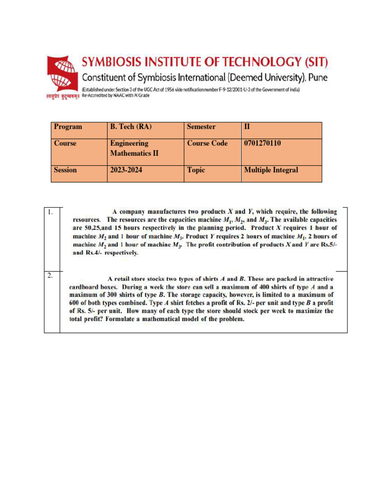 Assignment On LPP | PDF Assignment On LPP | PDF