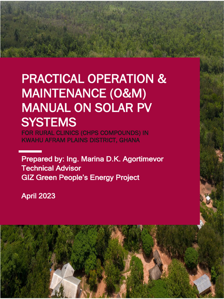O&M Manual for Solar PV in Rural Clinics | PDF | Photovoltaic System ...